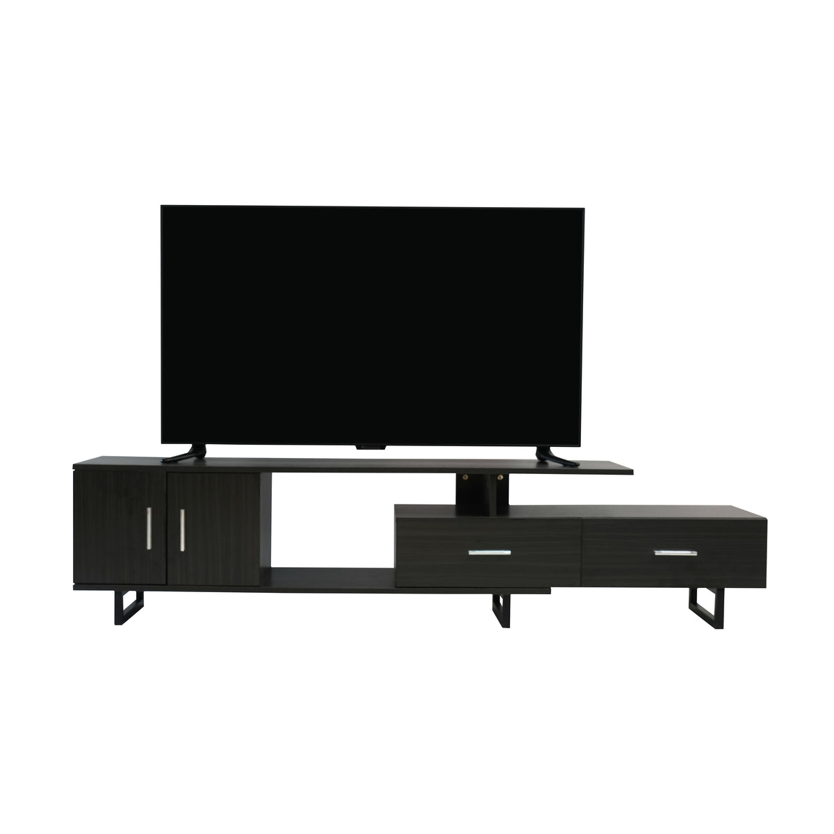 Avery Mid-Century Modern TV Stand with MDF Cabinet and Powder Coated S