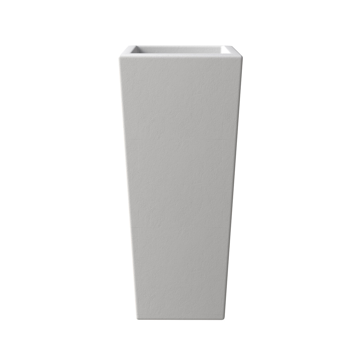 Orna Series Poly Stone Planter 13.8 Dia 29.4 High in White
