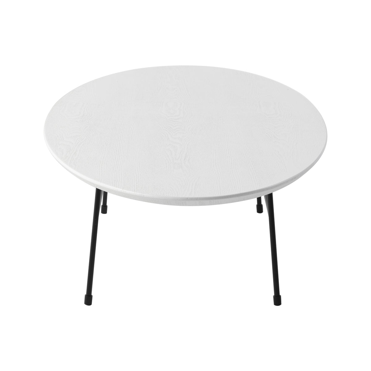 Rossmore Oval Coffee Table with Ash Veneer Top and Black Powder Coated
