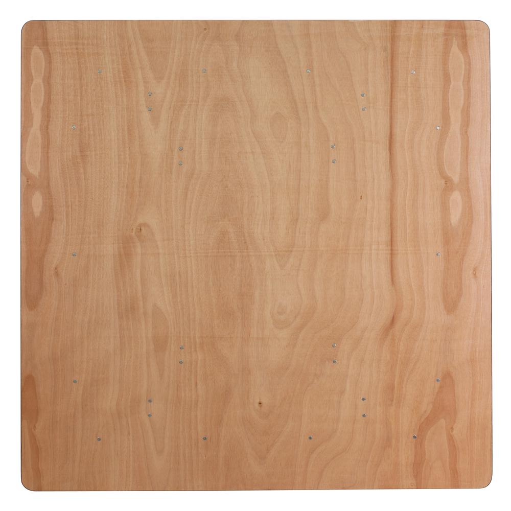 72'' Square Wood Folding Banquet Table