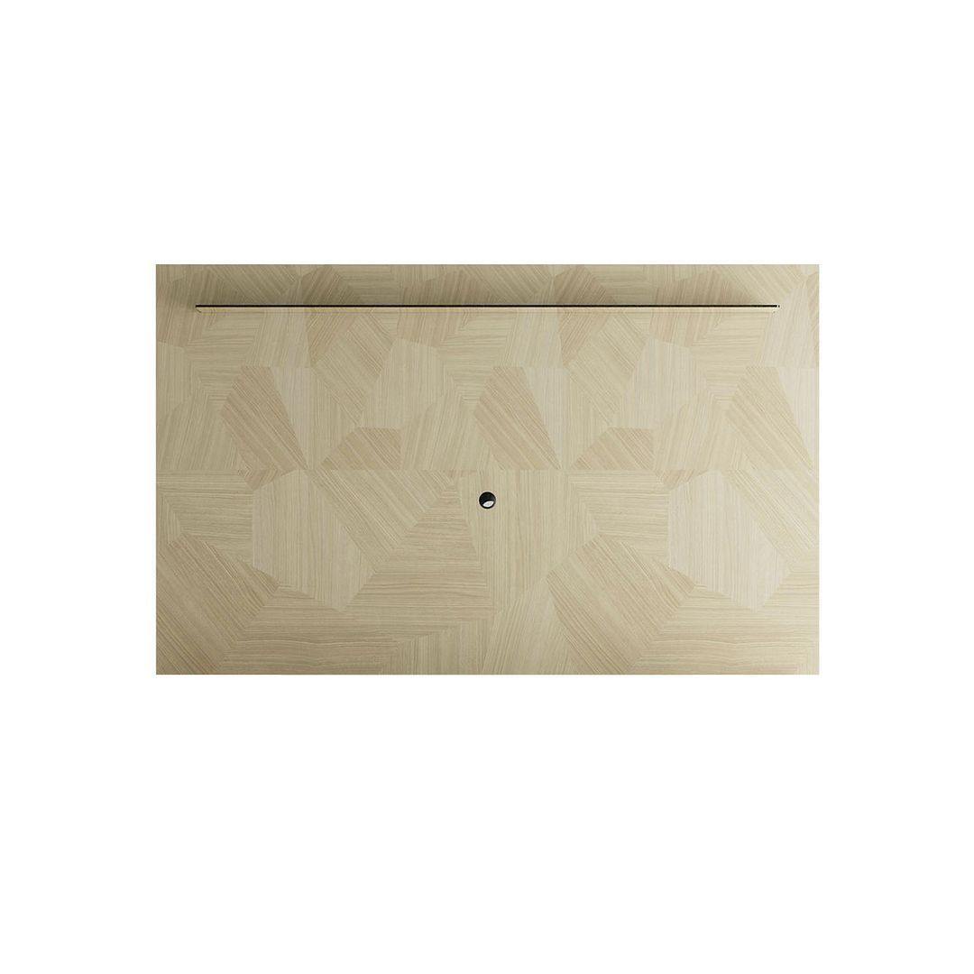 Skyline Decor-Celine 85.43 TV Panel with Glass Overhead Shelf in Nude ...