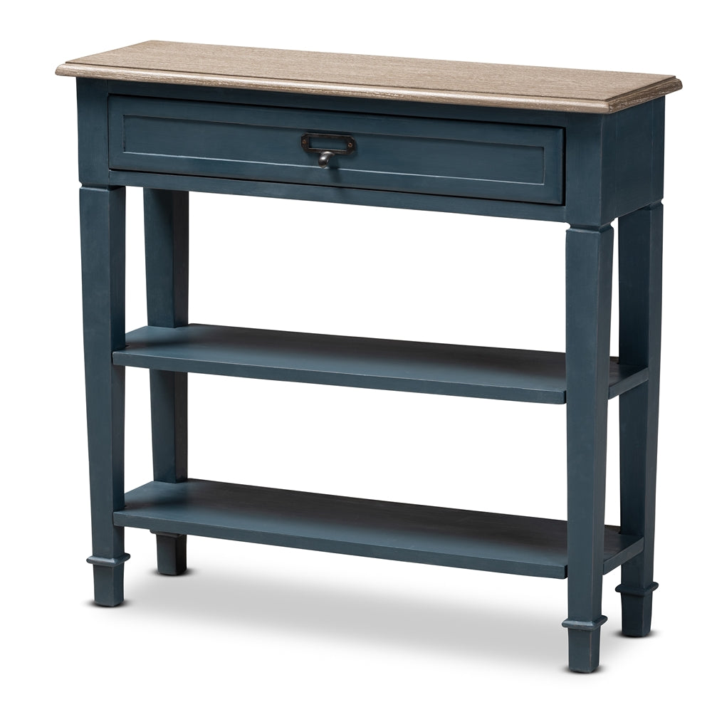 Dauphine French Provincial Blue Spruce Fiinished Wood Accent Console T