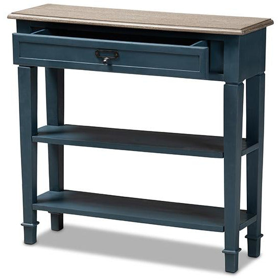 Dauphine French Provincial Blue Spruce Fiinished Wood Accent Console T