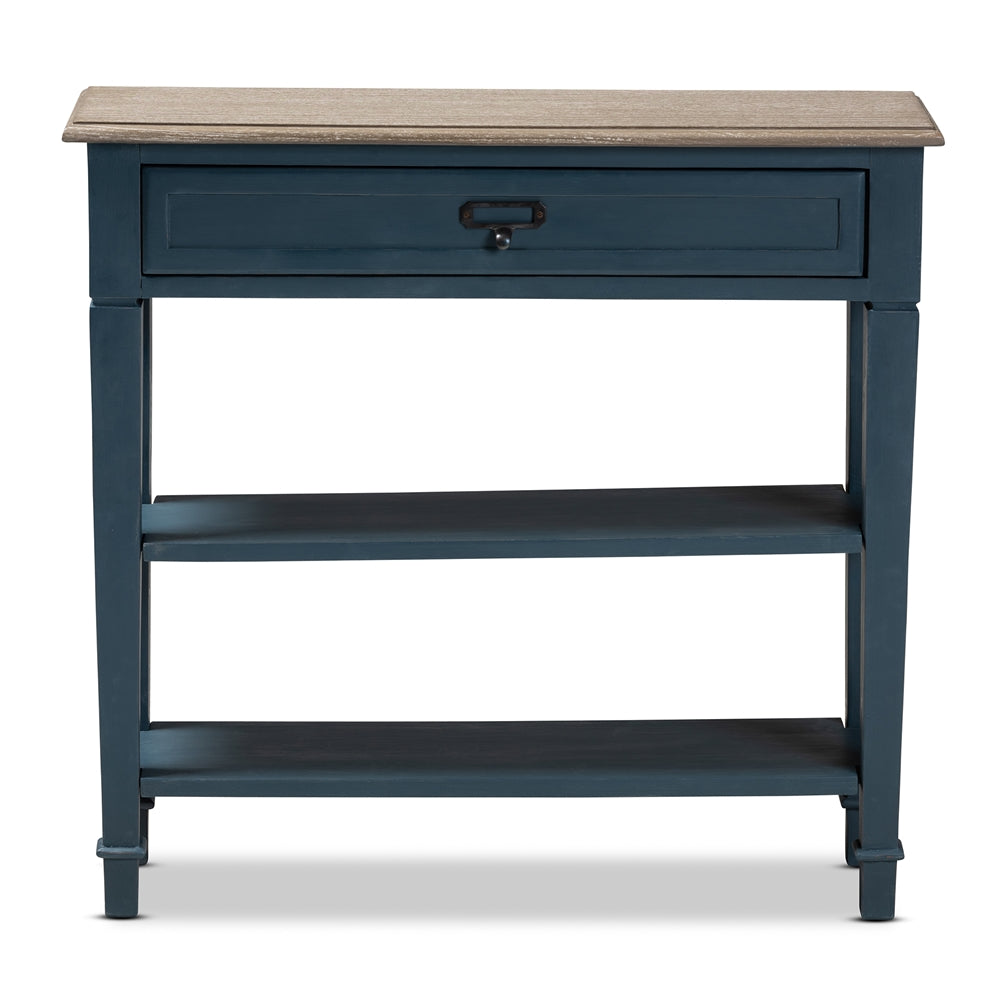Dauphine French Provincial Blue Spruce Fiinished Wood Accent Console T
