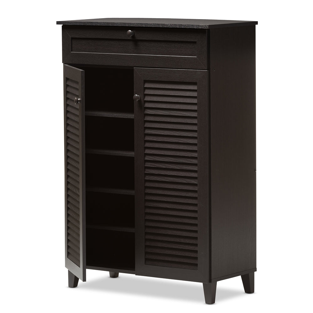 Skyline Decor-Harding Espresso Shoe-Storage Cabinet