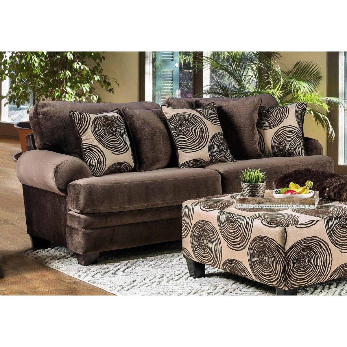 Buy Transitional Sofa in Brown Online | Skyline Decor