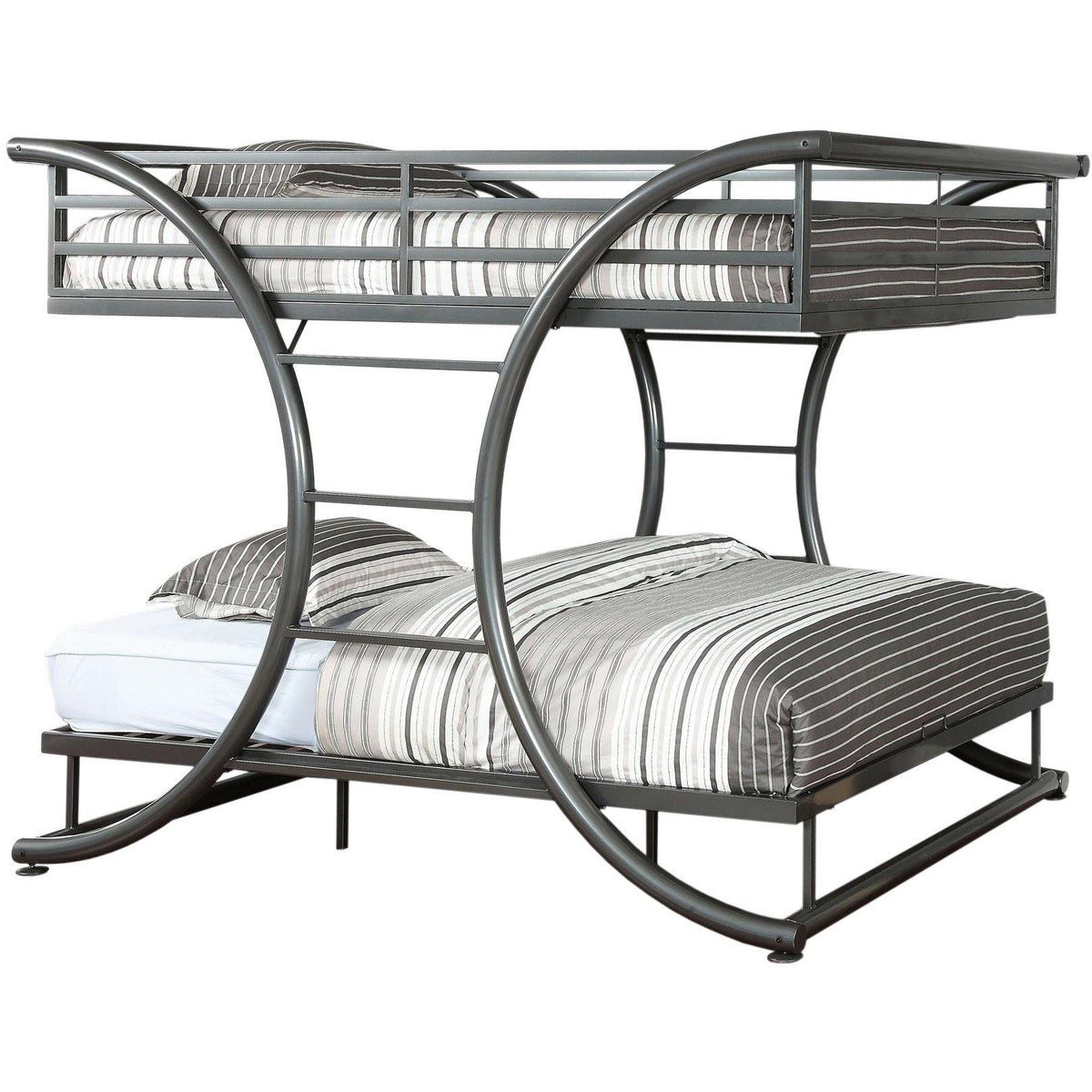 Skyline Decor-Circa Contemporary Full / Full Bunk bed in Gun Metal