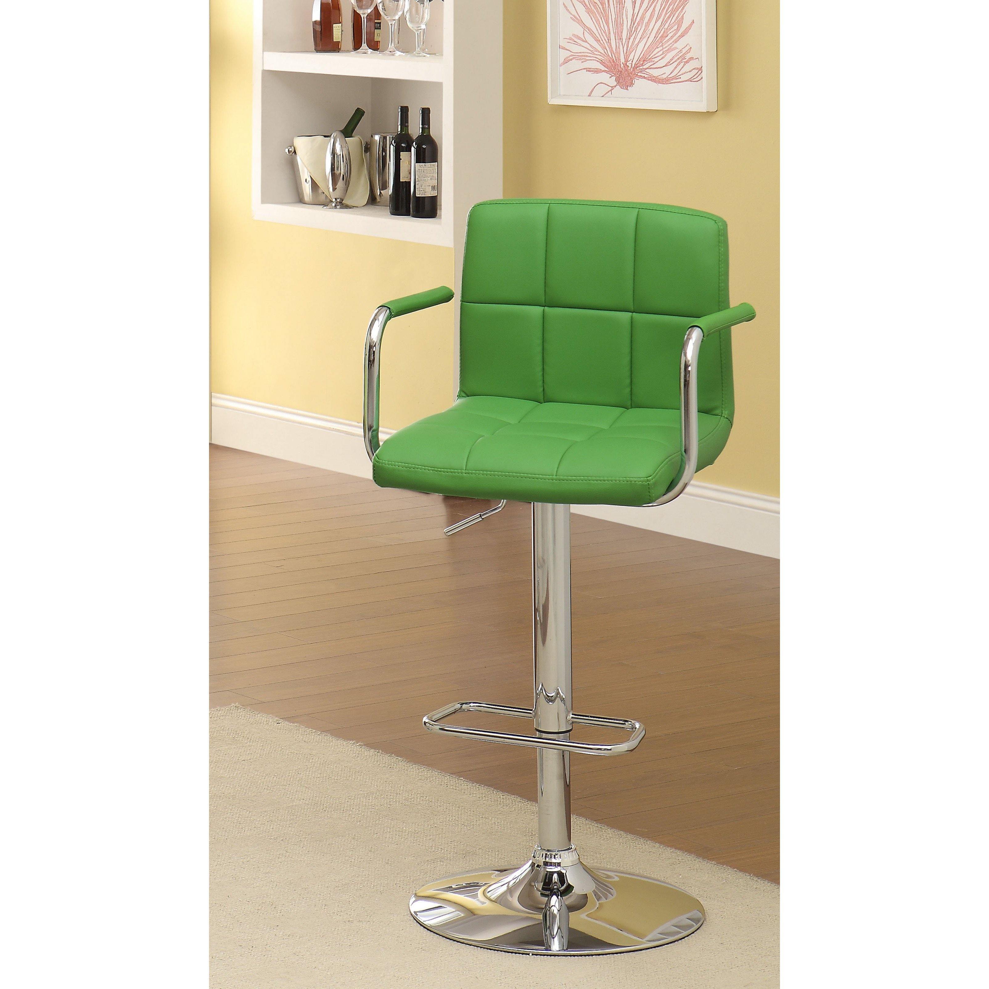 Buy green height adjustable swivel with arm rests stool Online ...