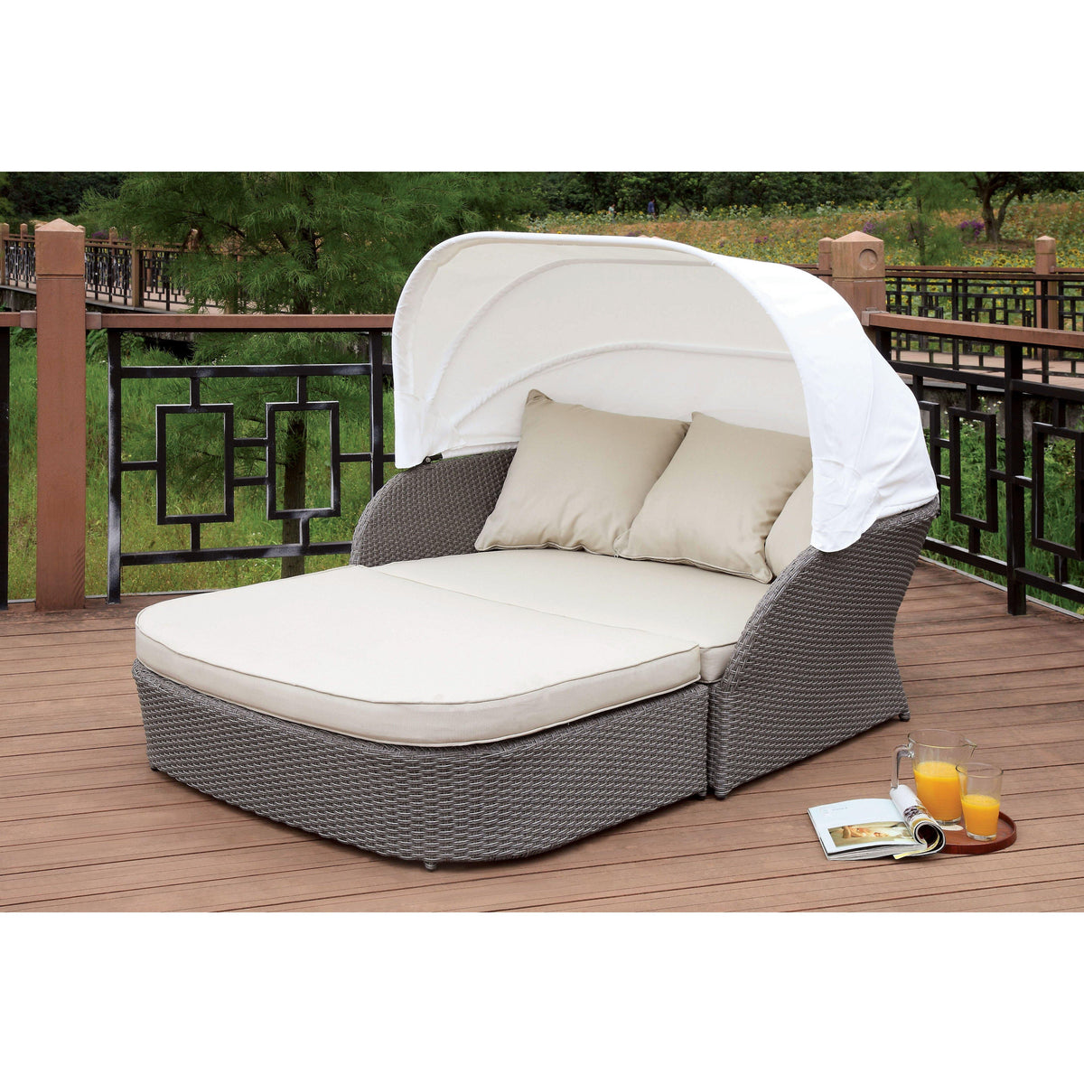 Skyline Decor-Simon 2-Piece Outdoor Canopy Bed